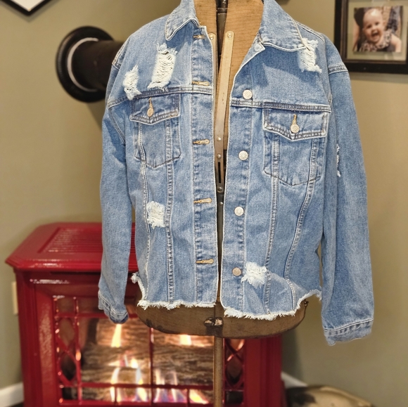 white birch | Jackets & Coats | Womens Upcycled Journey Denim Jacket ...